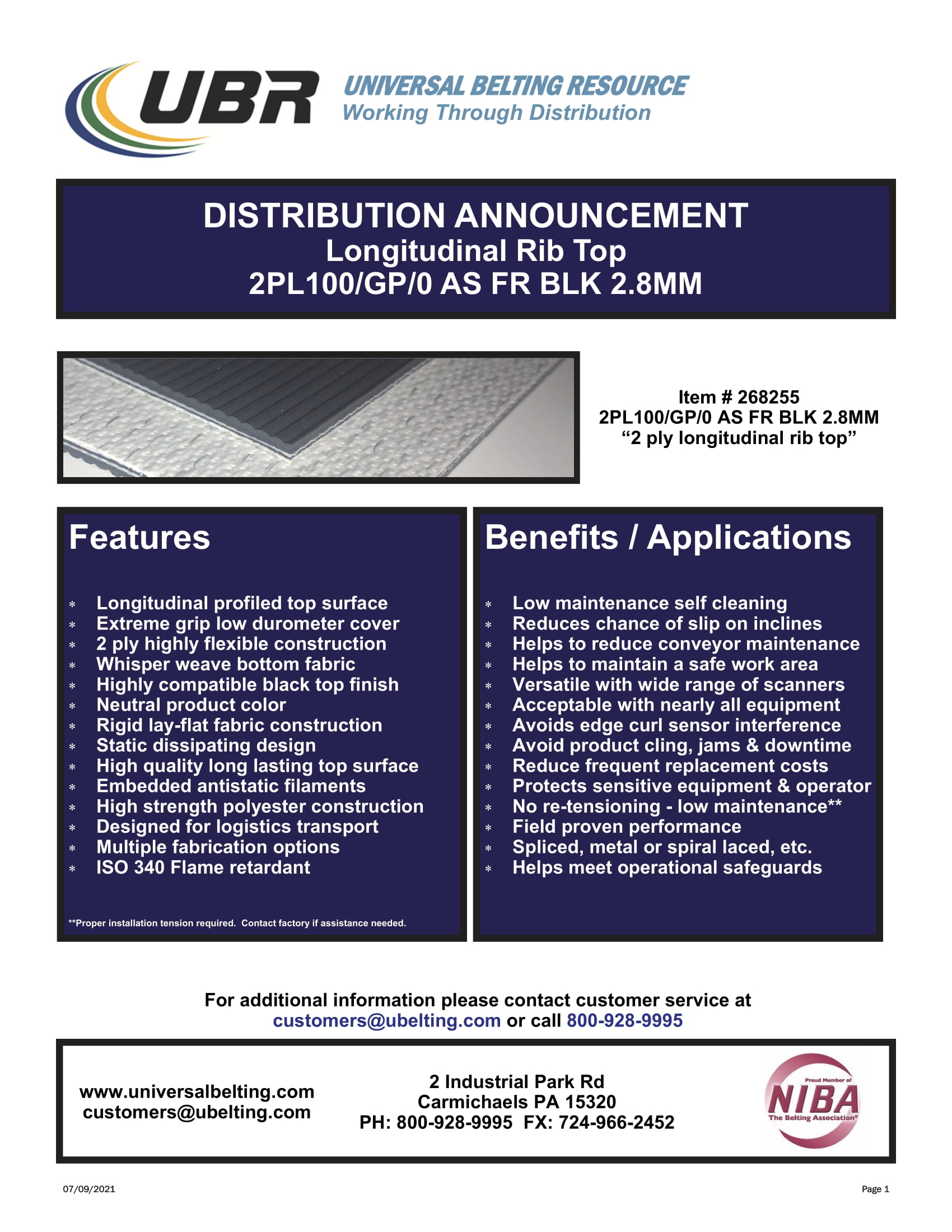 Brochures – Universal Belting Resource