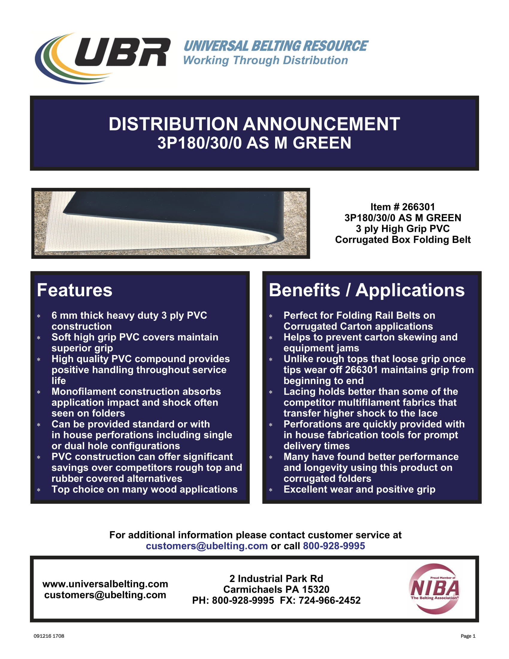 Brochures – Universal Belting Resource