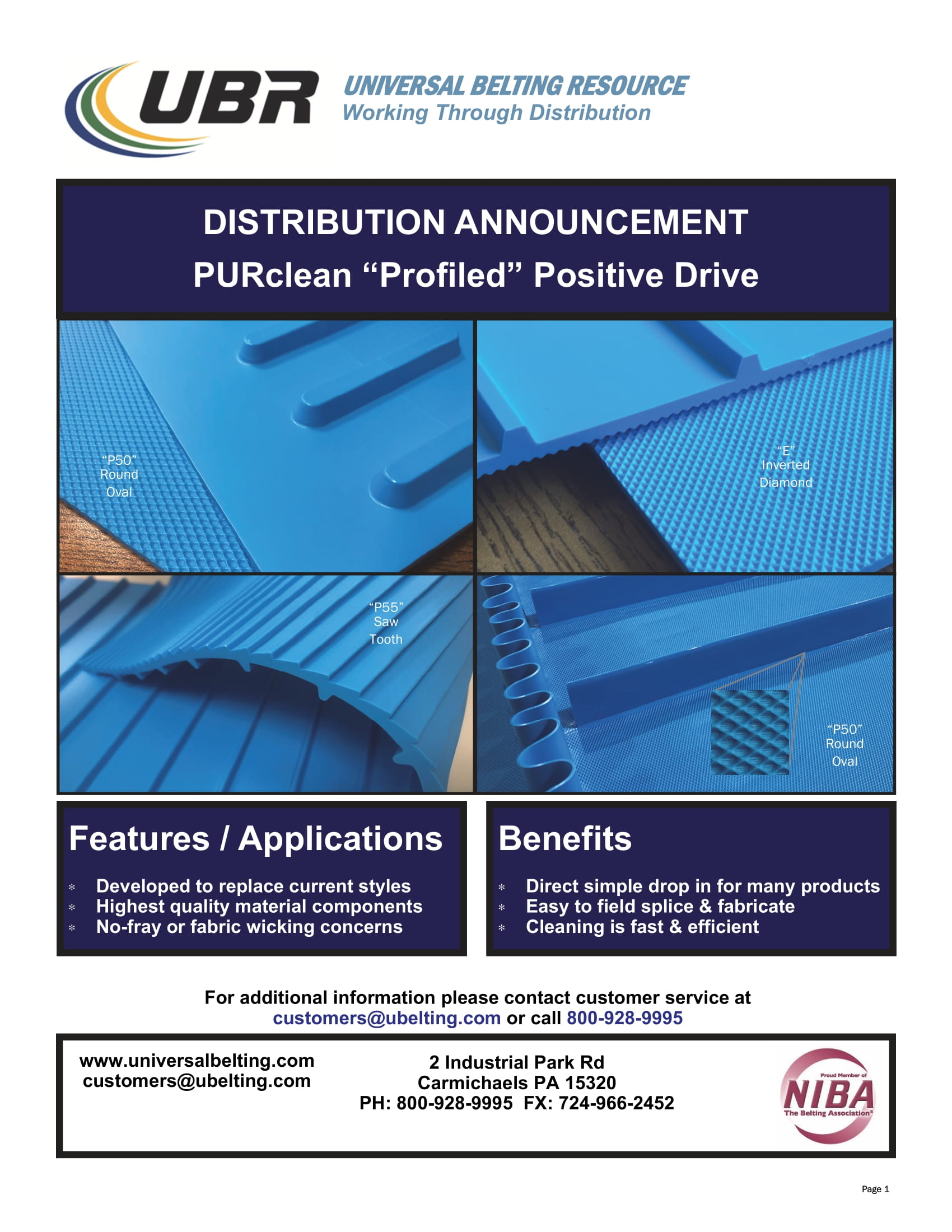 Brochures – Universal Belting Resource